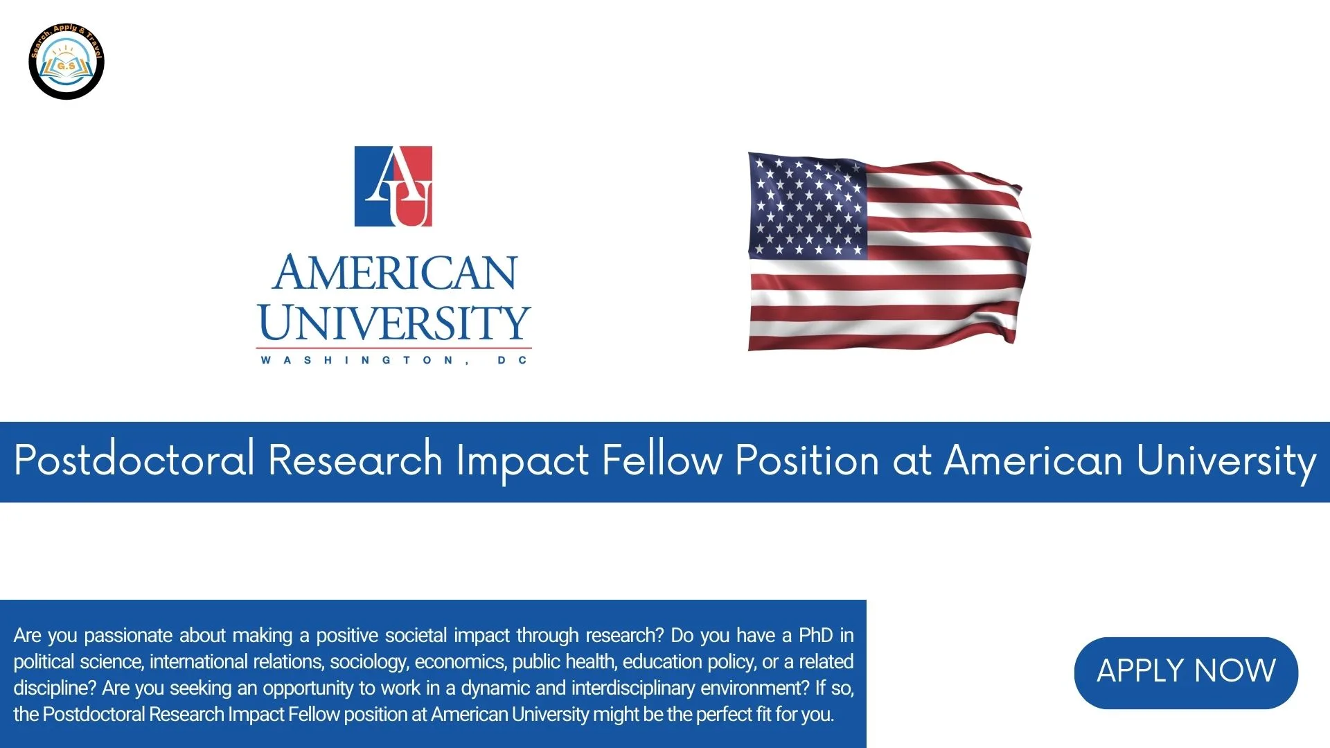 Postdoctoral Research Impact Fellow Position at AU in USA ...