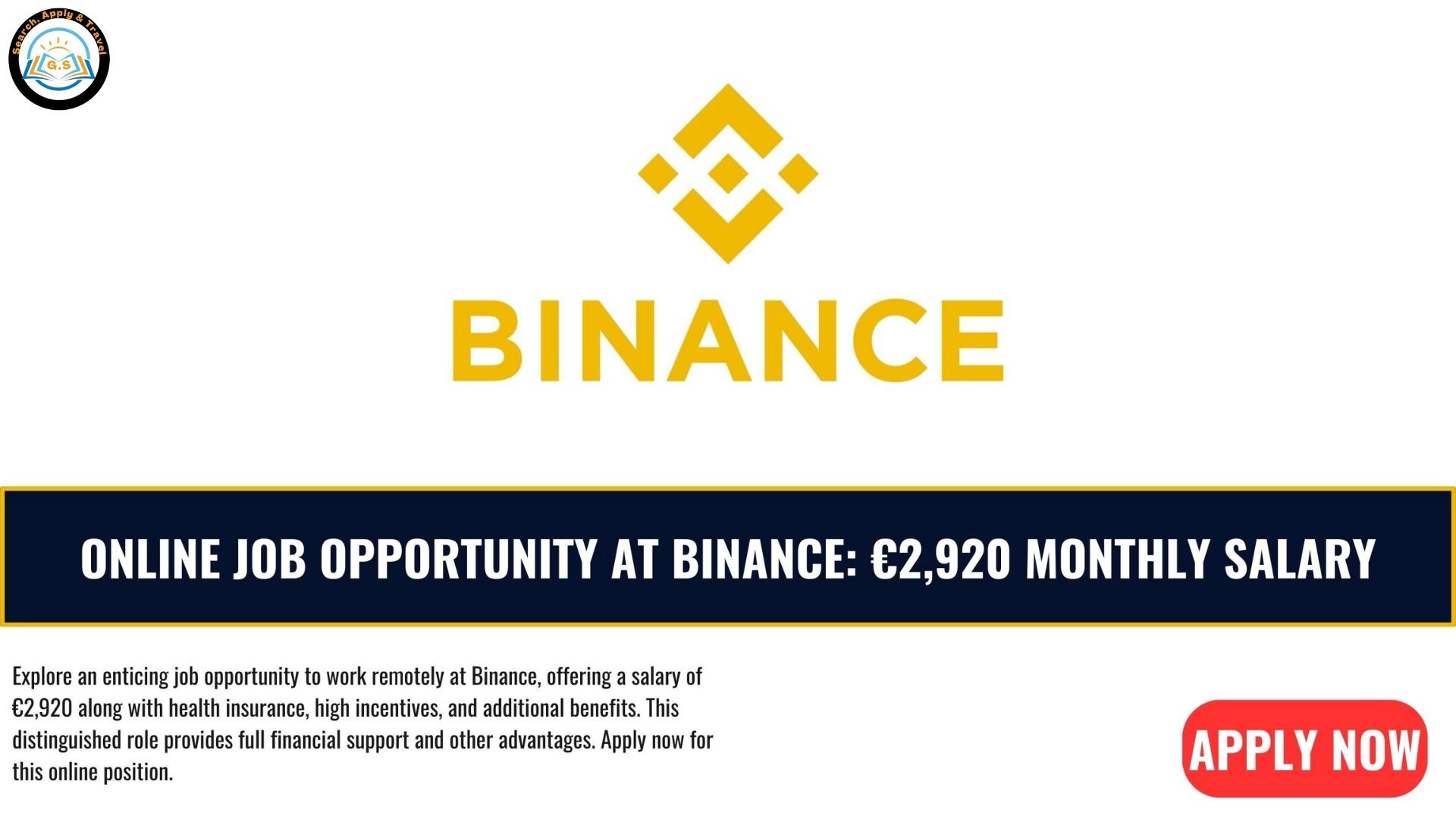 Online Job Opportunity at Binance: €2,920 Monthly Salary - GrabScholarships