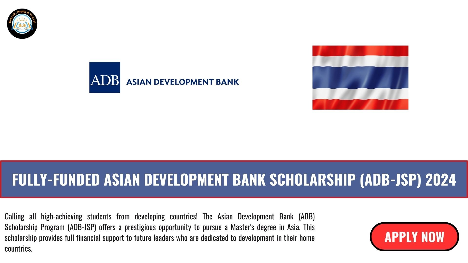Fully Funded Asian Development Bank Scholarship Adb Jsp 2024