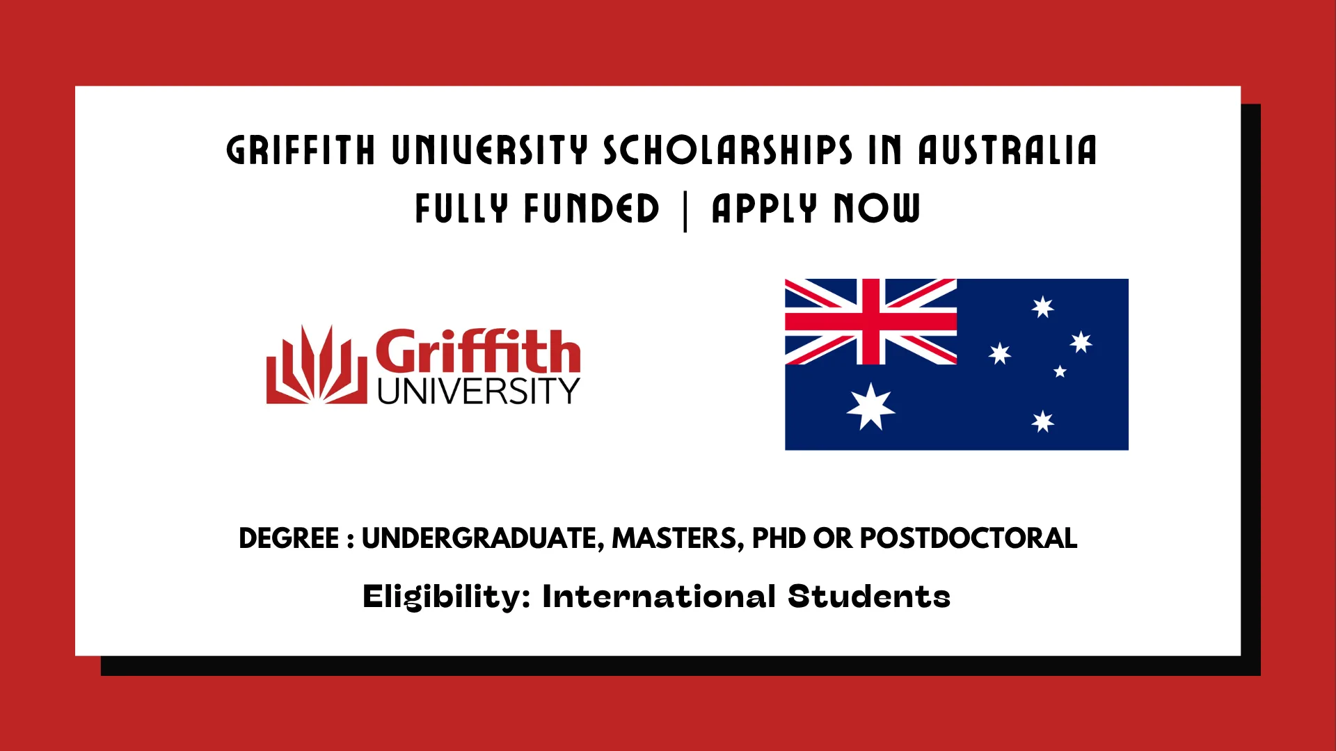 Griffith University Scholarships 2025 in Australia (Fully Funded for International Students ...