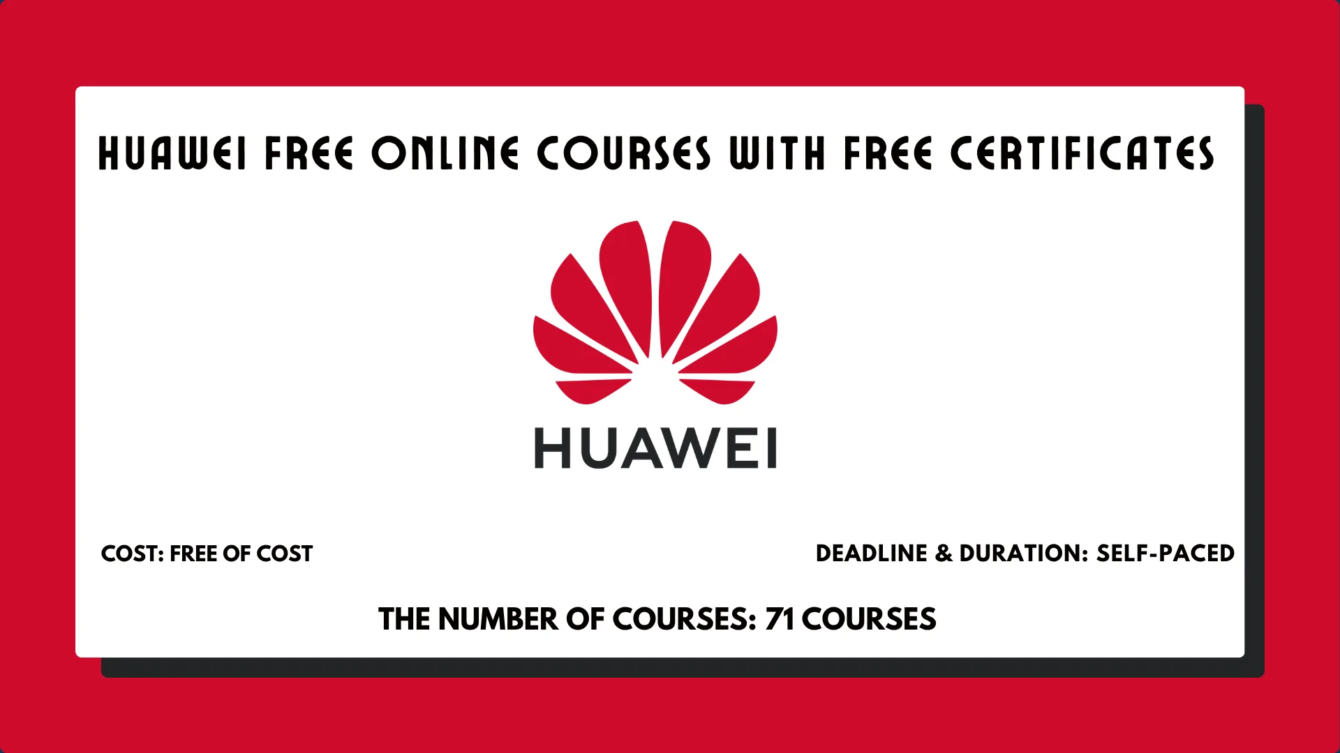 Huawei Free Online Courses with Free Certificates - GrabScholarships