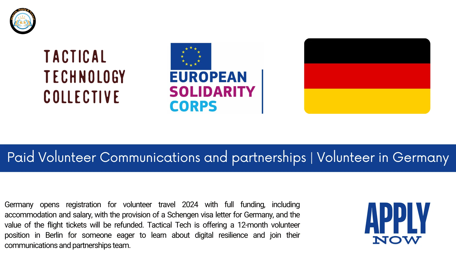 Paid Volunteer Communications and partnerships | Volunteer in Germany ...