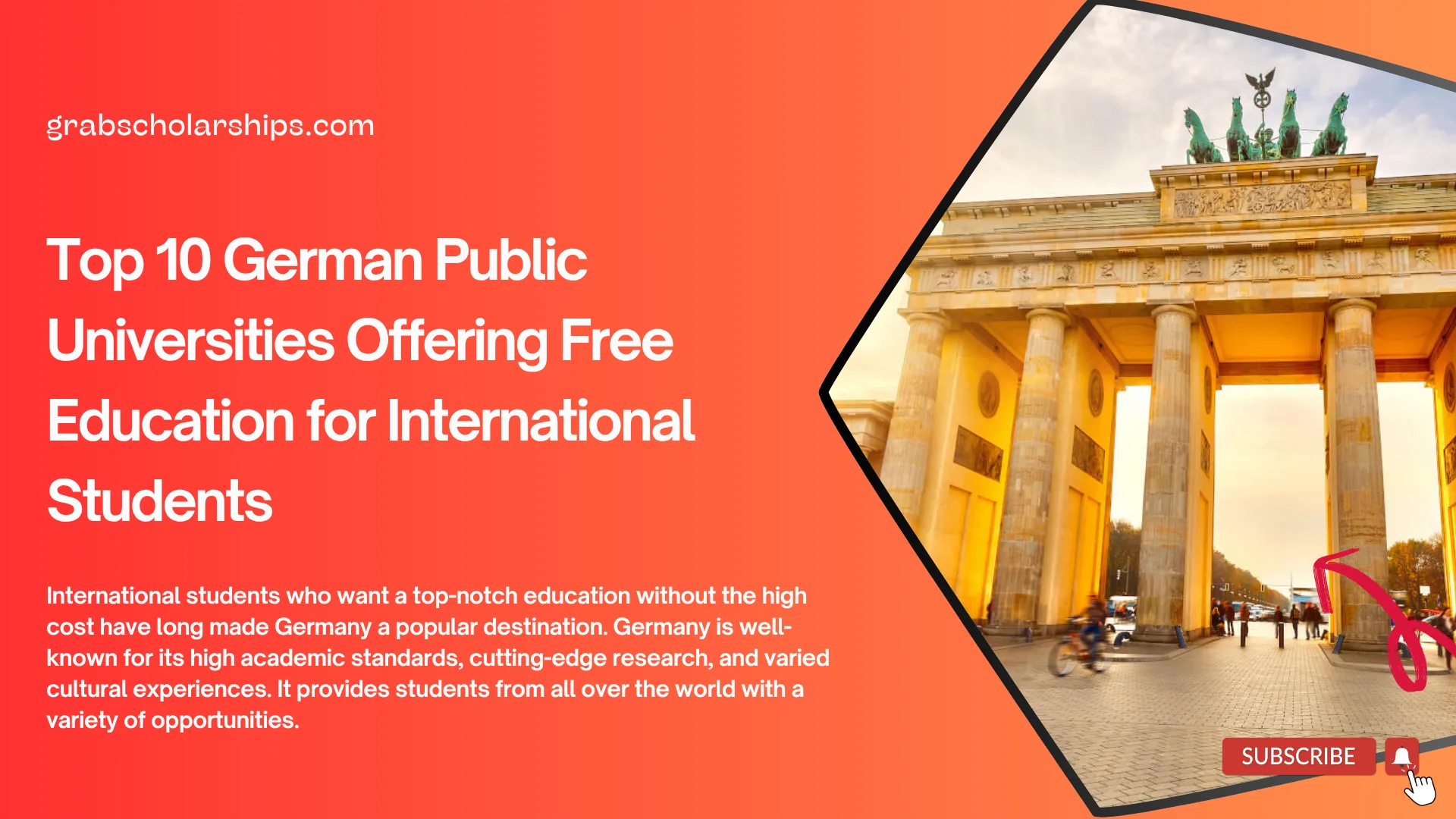 Top 10 German Public Universities Offering Free Education for ...