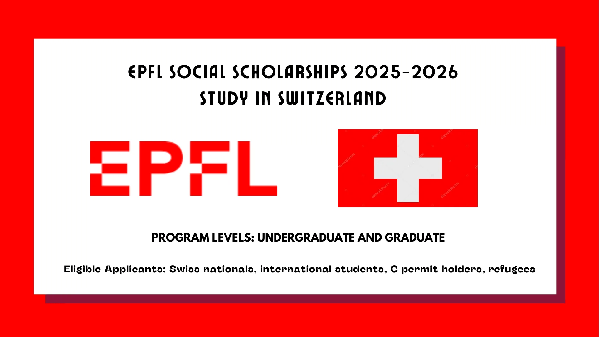 EPFL Social Scholarships 2025-2026 | Study in Switzerland - GrabScholarships