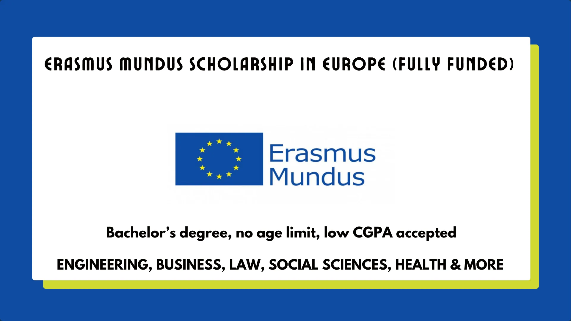 Erasmus Mundus Scholarship 2026 in Europe (Fully Funded) - GrabScholarships