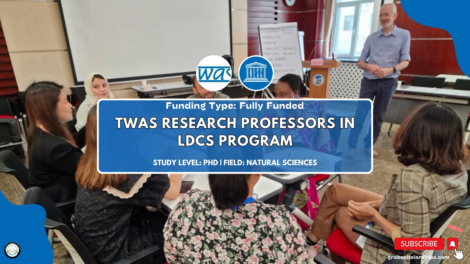 TWAS Research Professors in LDCs Program | Fully Funded - GrabScholarships