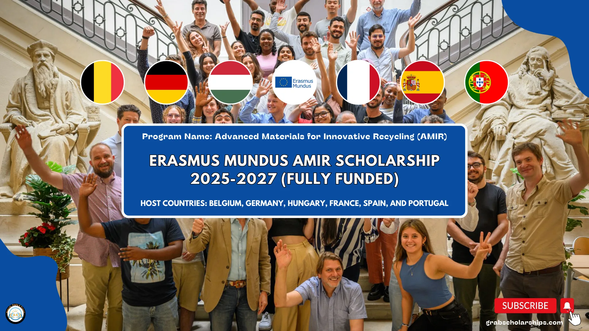 Erasmus Mundus AMIR Scholarship 2025-2027 (Fully Funded) - GrabScholarships