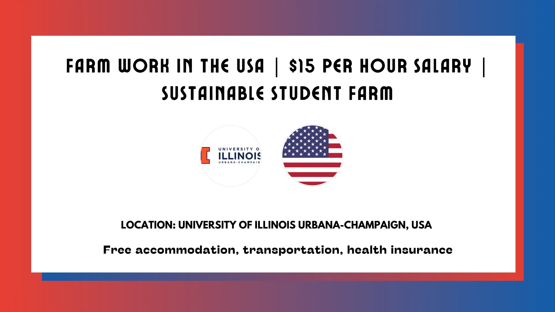 Farm Work in the USA | $15 Per Hour Salary | Sustainable Student Farm ...