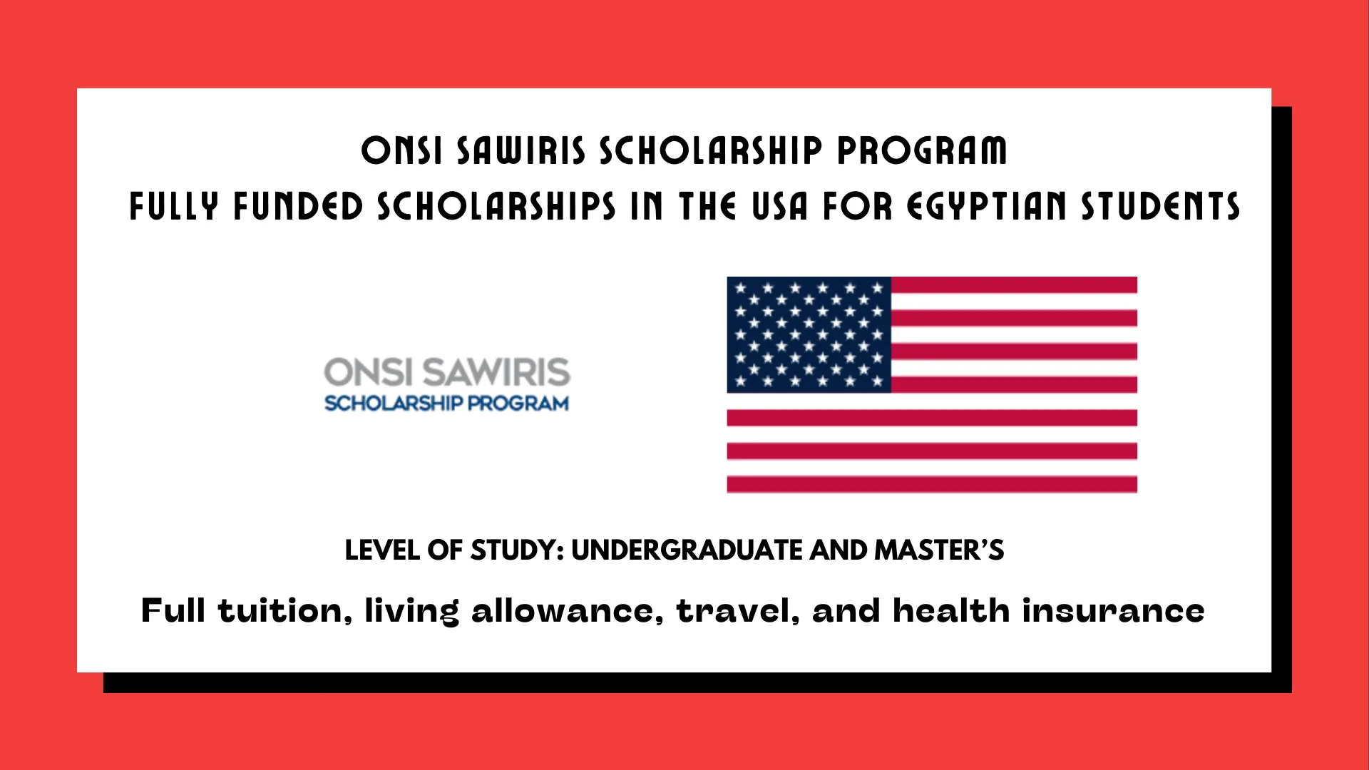 Onsi Sawiris Scholarship Program 2025-2026 | Fully Funded Scholarships in the USA for Egyptian ...