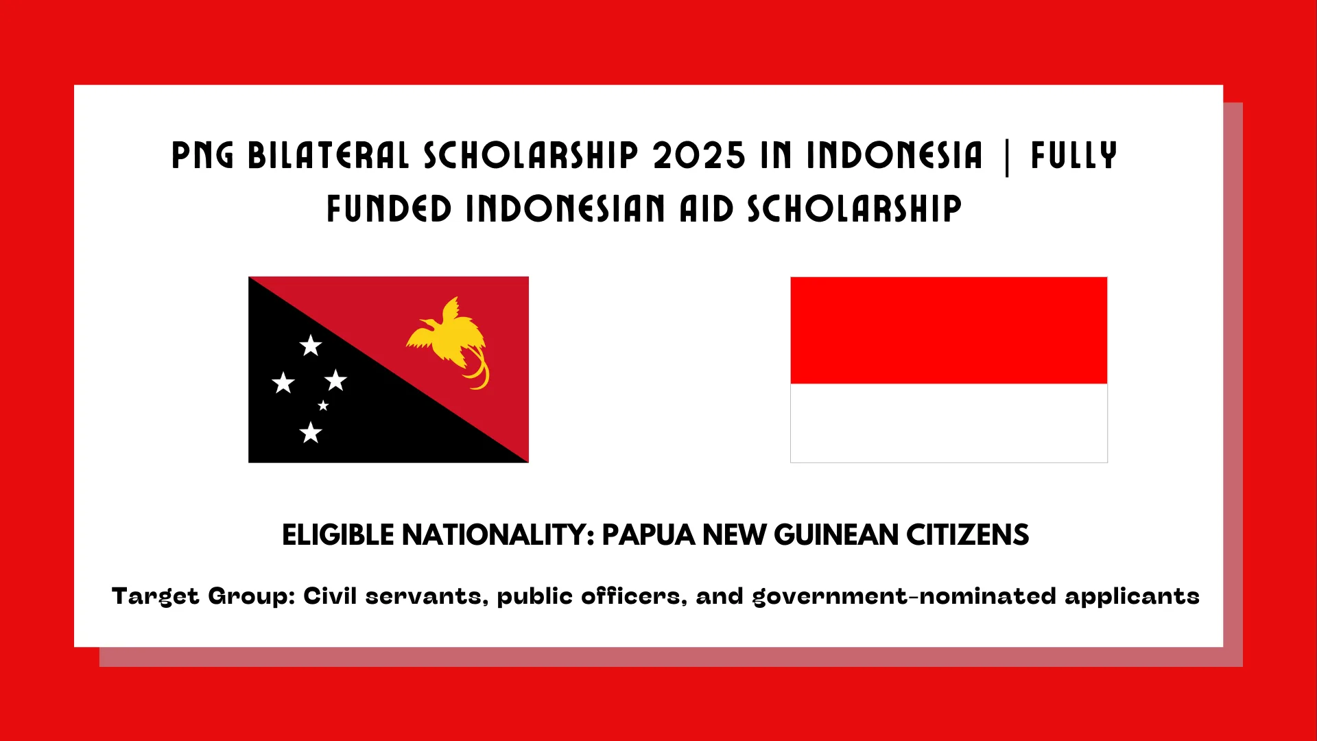 PNG Bilateral Scholarship 2025 in Indonesia | Fully Funded Indonesian ...