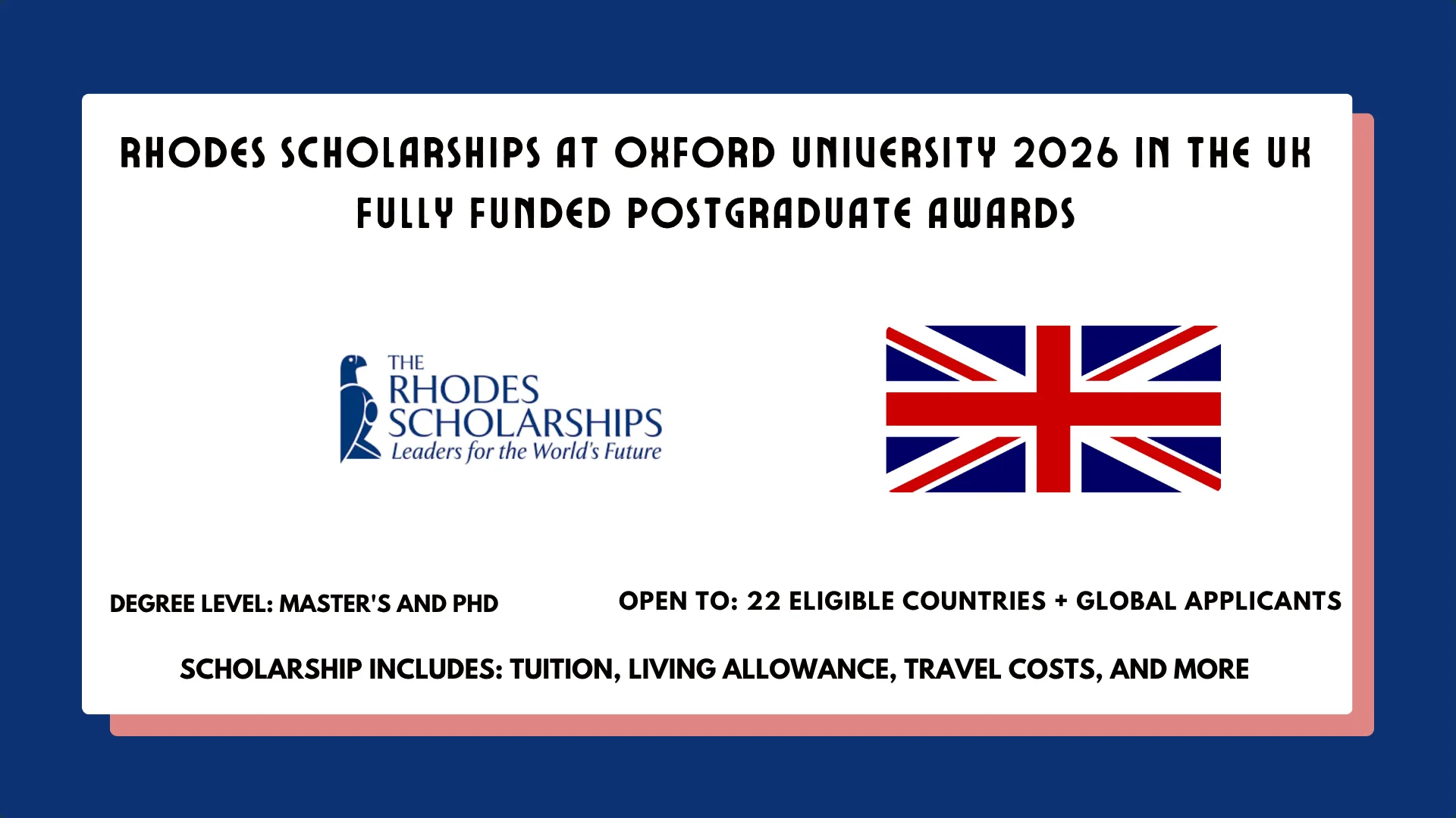 Rhodes Scholarships at Oxford University 2026 in the UK | Fully Funded Postgraduate Awards ...