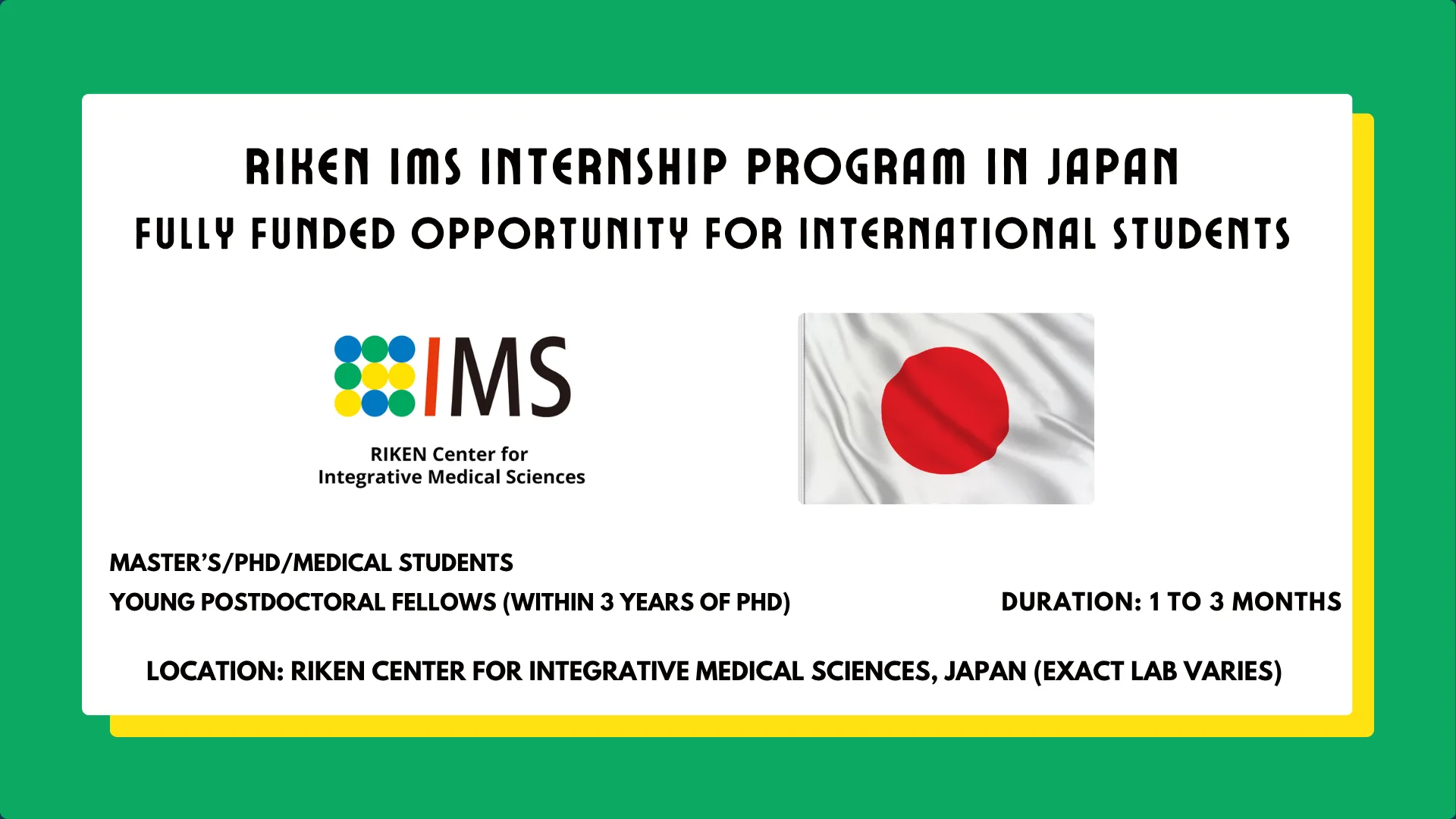 RIKEN IMS Internship Program 2025 in Japan – Fully Funded Opportunity for International Students ...