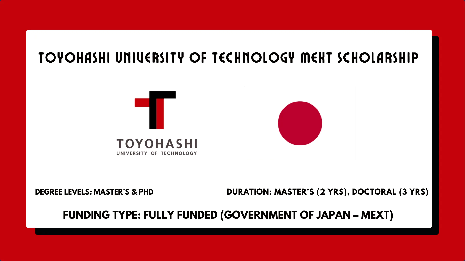 Toyohashi University of Technology MEXT Scholarship 2025-26 (Fully ...